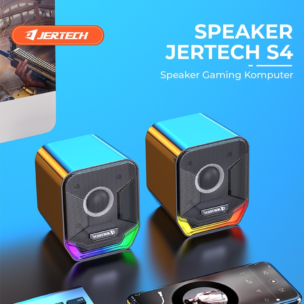 Jual KISONLI x JERTECH Gaming Speaker Komputer & Laptop S4 Mini Design ...