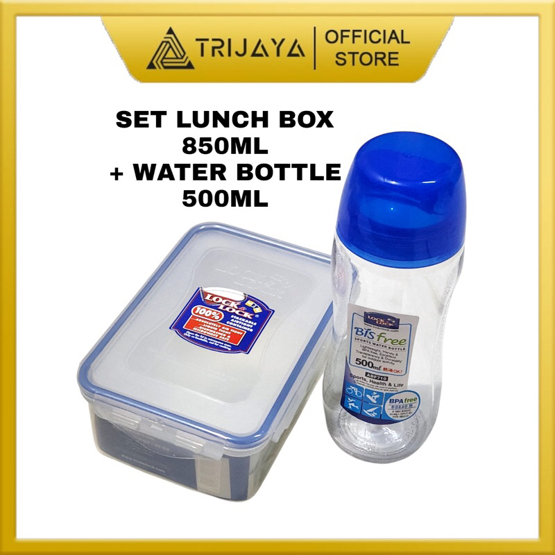 Jual LocknLock Lunch Set Box 850ml + Water Bottle 500ml / Kotak Bekal Botol Minum Set | Shopee ...