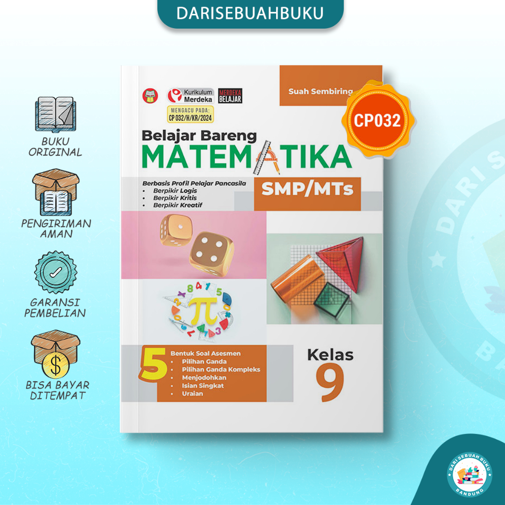 Jual Buku BELAJAR BARENG - MATEMATIKA SMP Kelas 9 - SUAH S - Kurikulum MERDEKA - CP 032 - Revisi ...
