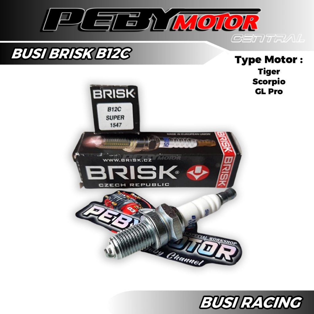 Jual Busi Brisk B12C Tiger Megapro Scorpio GL Pro ORIGINAL BRISK ...