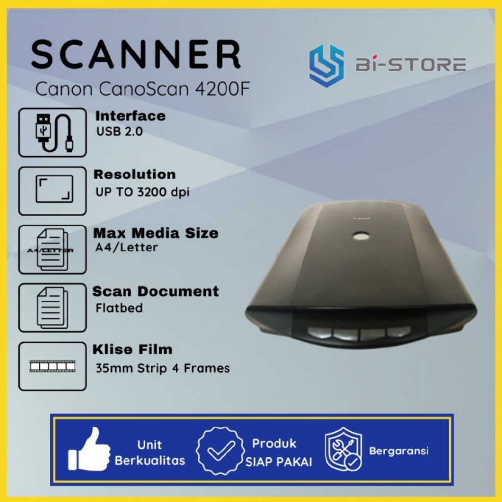 Jual Scanner Canon Canoscan 4200F Bisa Scan Klise Negative dengan ...