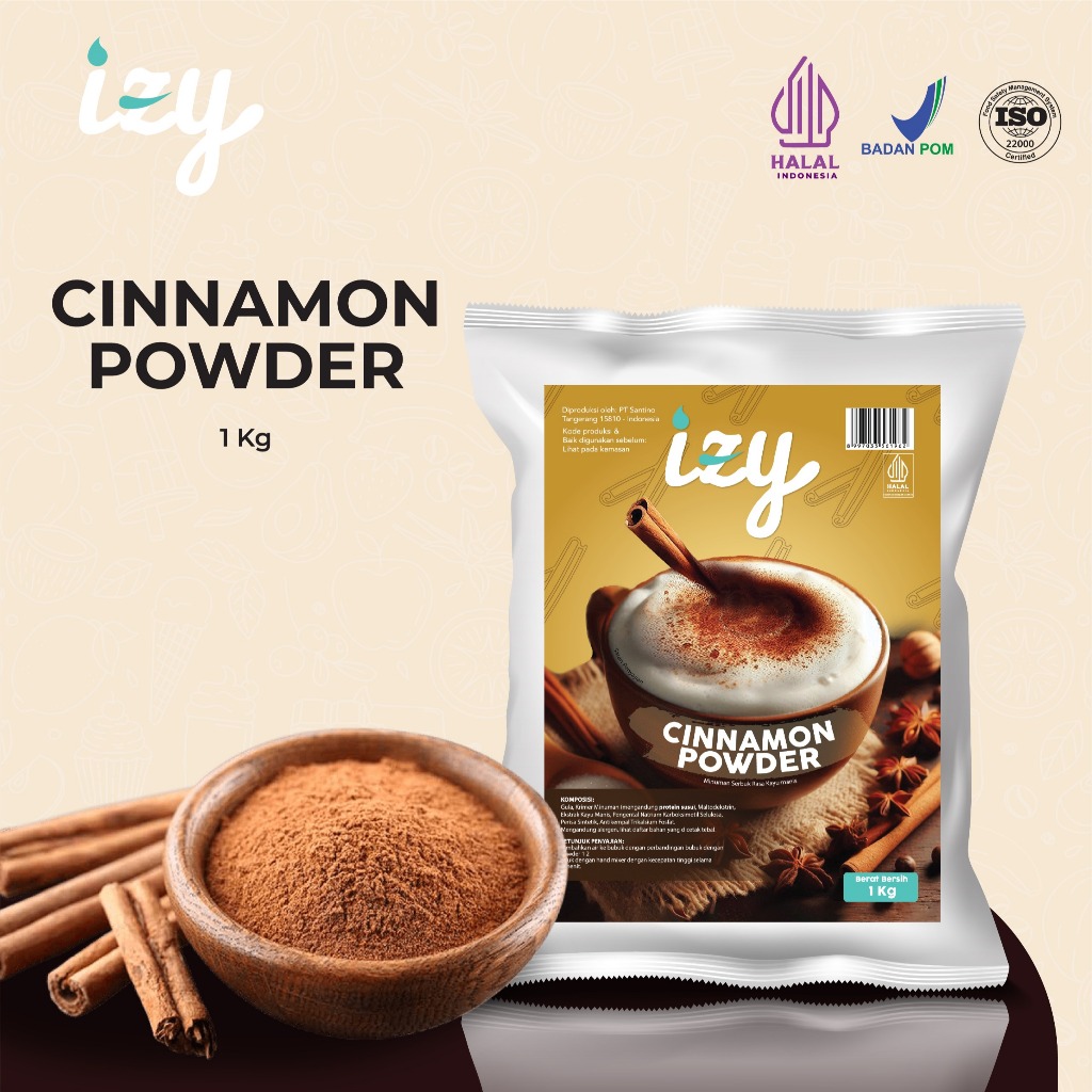 Jual Izy Powder Drink Cinnamon - Bubuk Minuman Rasa kayu Manis 1 Kg ...