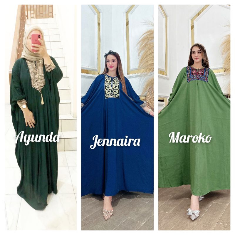 Jual Kaftan Maroko riject warna | Shopee Indonesia