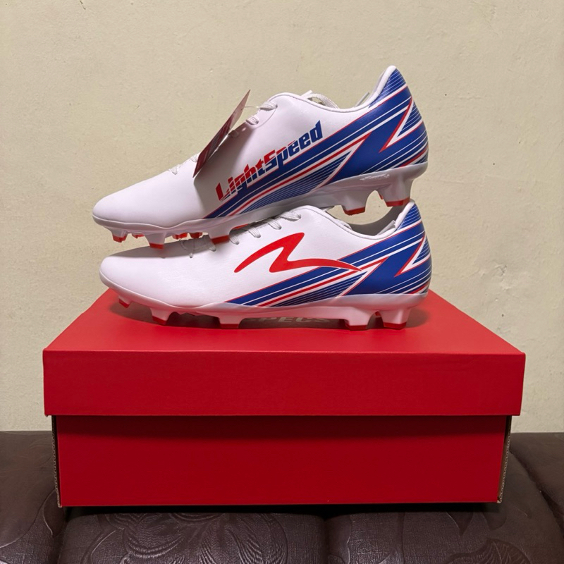 Jual SEPATU SPECS LIGHTSPEED 20 FG WHITE/PALACE BLUE/CHERRY TOMATO ...