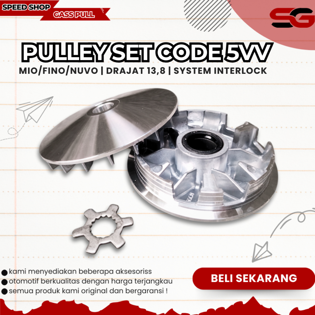 Jual PULLEY BUBUT 13,5 PULLEY MIO SPORTY SMILE SOUL NUVO PULEY FINO ...