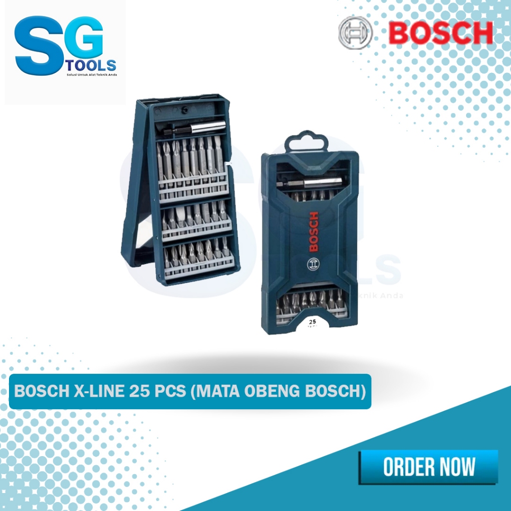 Jual Bosch Mata Obeng Set Bosch 25 pcs Mini X Line Screwdriver Bit ...