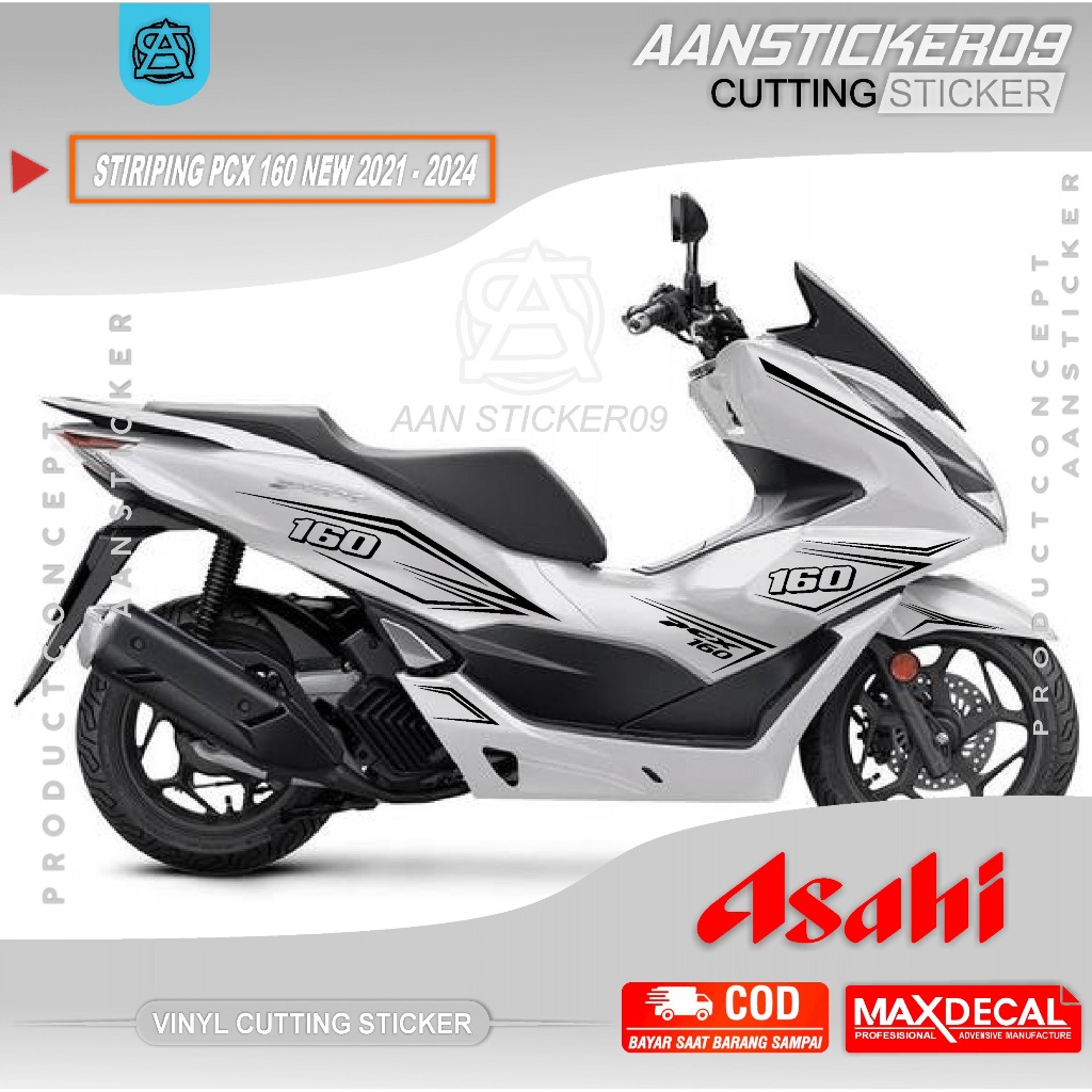 Jual stiker motor - stiker lis bodi pcx 160 2022 - 2024 kode 001 ...