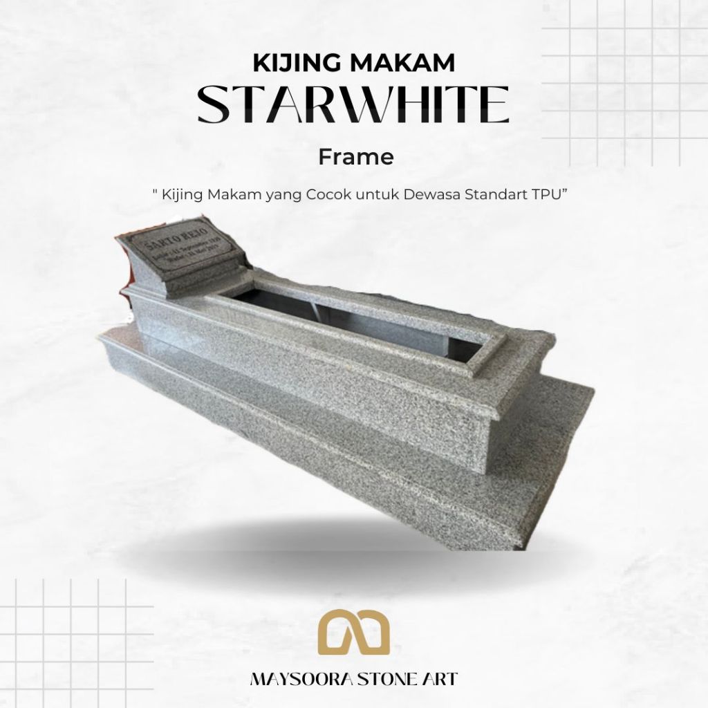 Jual KIJING MAKAM GRANIT STAR WHITE FRAME 2 TRAP (NON COD) | Shopee ...