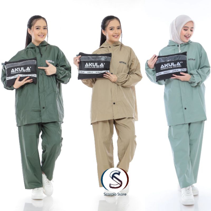 Jual Jas Hujan Akula ,Raincoat Original Setelan Pria Wanita Dewasa Anti Rembes | Shopee Indonesia