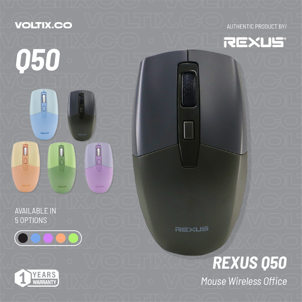 Jual Rexus Q50 / Q-50 Mouse Wireless Office Dual Mode Silent Click ...