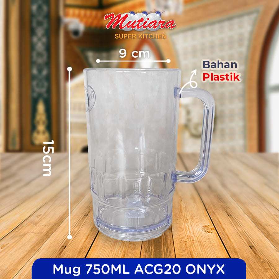 Jual Mug Gelas Bening Plastik/Mug Jumbo/Mug Minum 750 ml | Shopee Indonesia