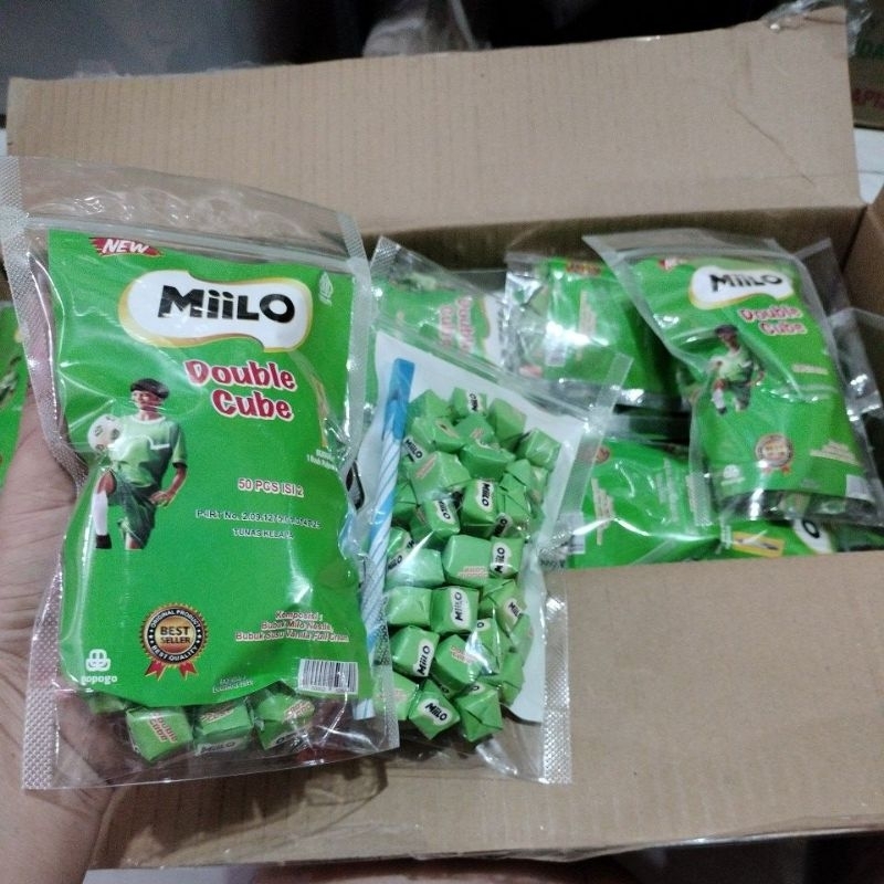 Jual Miilo Double Cube harga 1 bungkus isi 50 pcs@125g | Shopee Indonesia