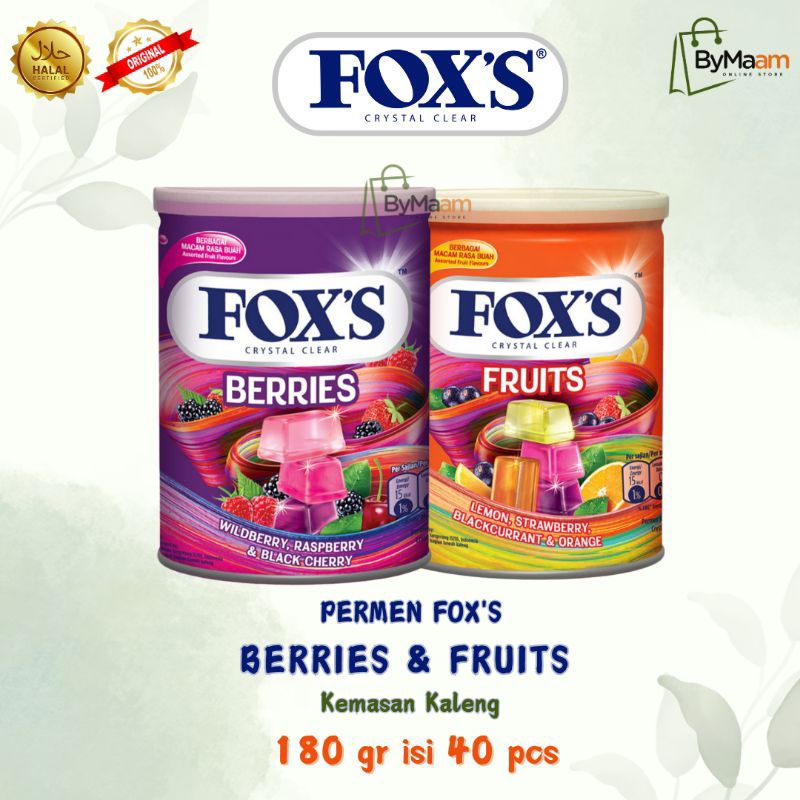 Jual Permen FOX'S Crystal Clear Fruits & Berries Kaleng 170 gr | Shopee ...