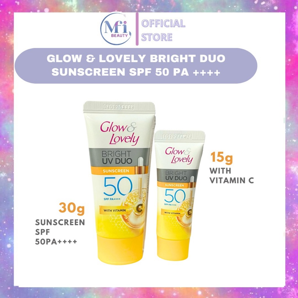 Jual MFI - Glow & Lovely Bright UV Duo Sunscreen SPF 50 PA++++ With ...
