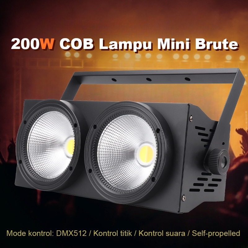 Jual Garansi Lampu Sorot Panggung Mini Brute COB 2 Mata Lampu Disco Led ...