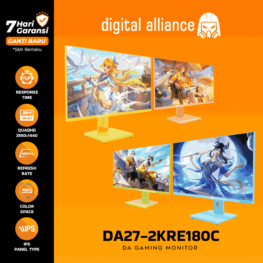Jual DIGITAL ALLIANCE LED MONITOR IPS PANEL 27 INCH 2K 180HZ BLUE ...