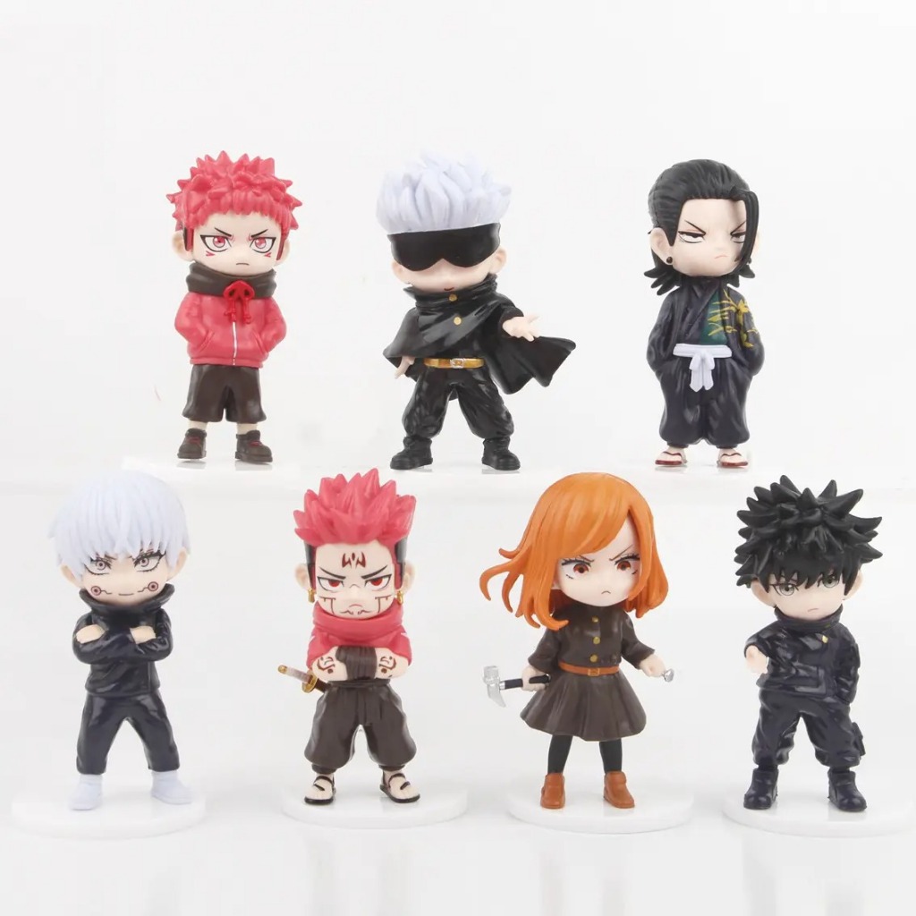 Jual Action Figure Jujutsu Kaisen Gojo geto Nobara Set isi 7pcs patung ...