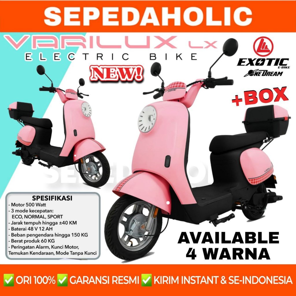 Jual Sepeda Listrik EXOTIC VARILUX LX BY PACIFIC 500 Watt Electric E ...