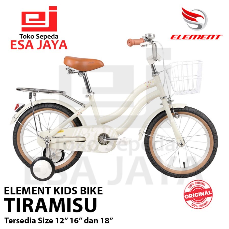 Jual Sepeda Anak Element Tiramisu 12 16 18 Kids Bike Mini Keranjang ...