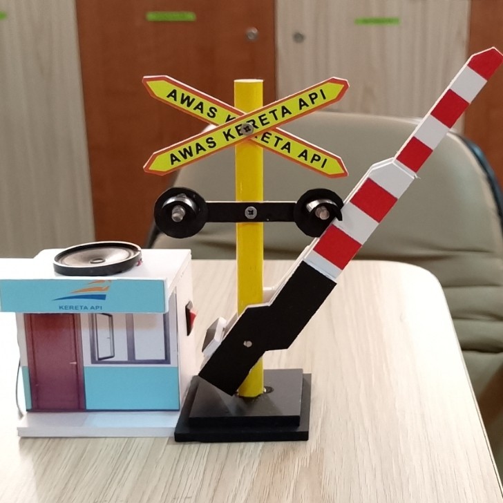 Jual miniatur palang pintu kereta api suara dan pos jaga | Shopee Indonesia