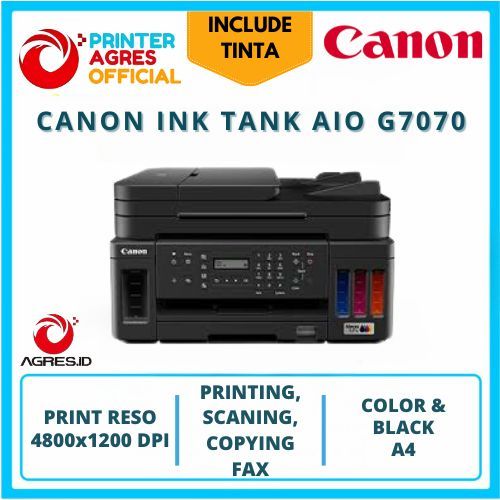 Jual Printer F4 Duplex CANON G7070 ADF LAN Wifi Print Scan Copy Fax ...