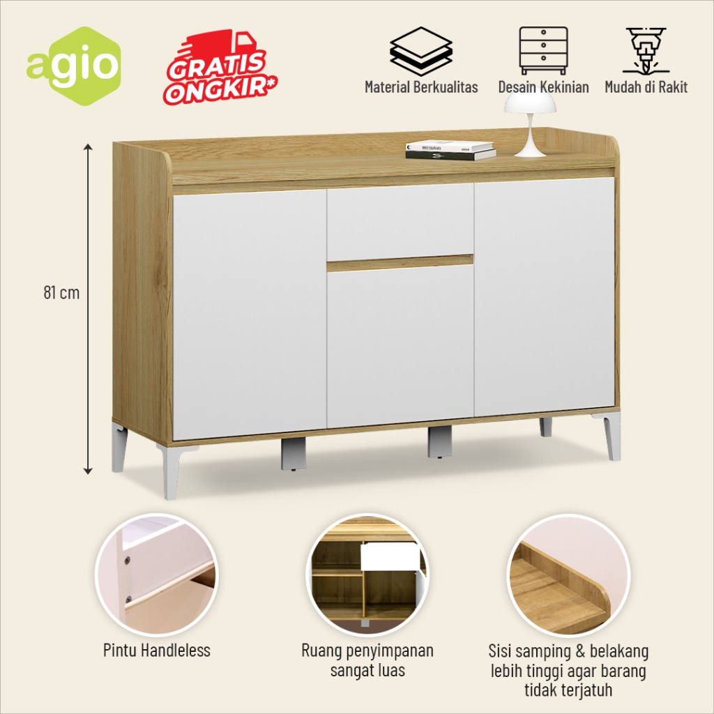 Jual Oggi - Buffet Ruang Tamu Minimalis Aesthetic / Buffet TV Minimalis ...