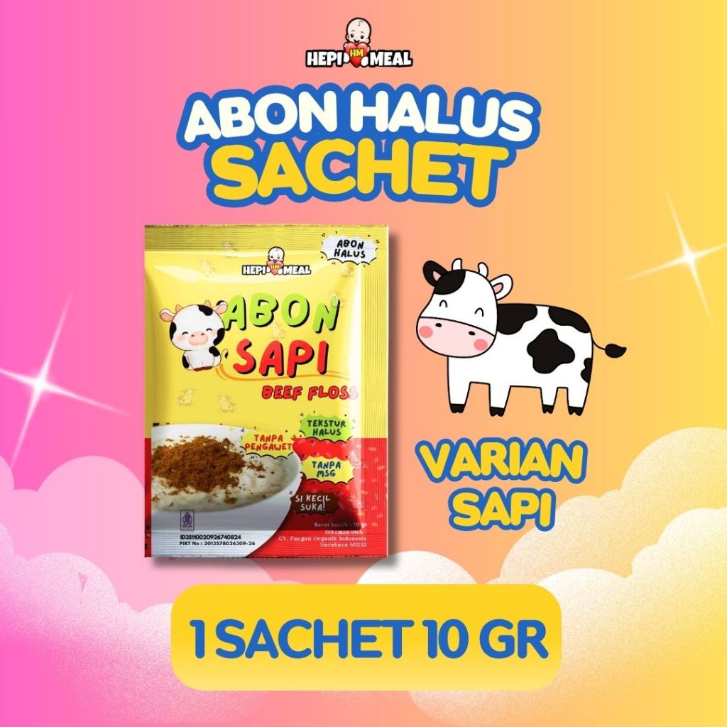 Jual HEPI MEAL ABON SAPI 1 SACHET 10 GR COCOK UNTUK BUBUR MPASI 6 ...