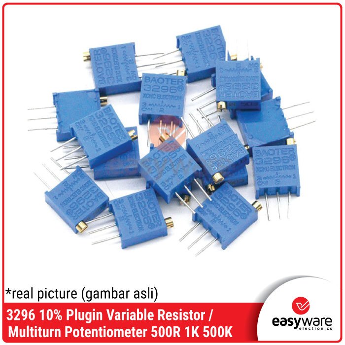 Jual Trimpot 3296W Multiturn 3296 VR 3296 Trimmer Potentiometer 100R ...