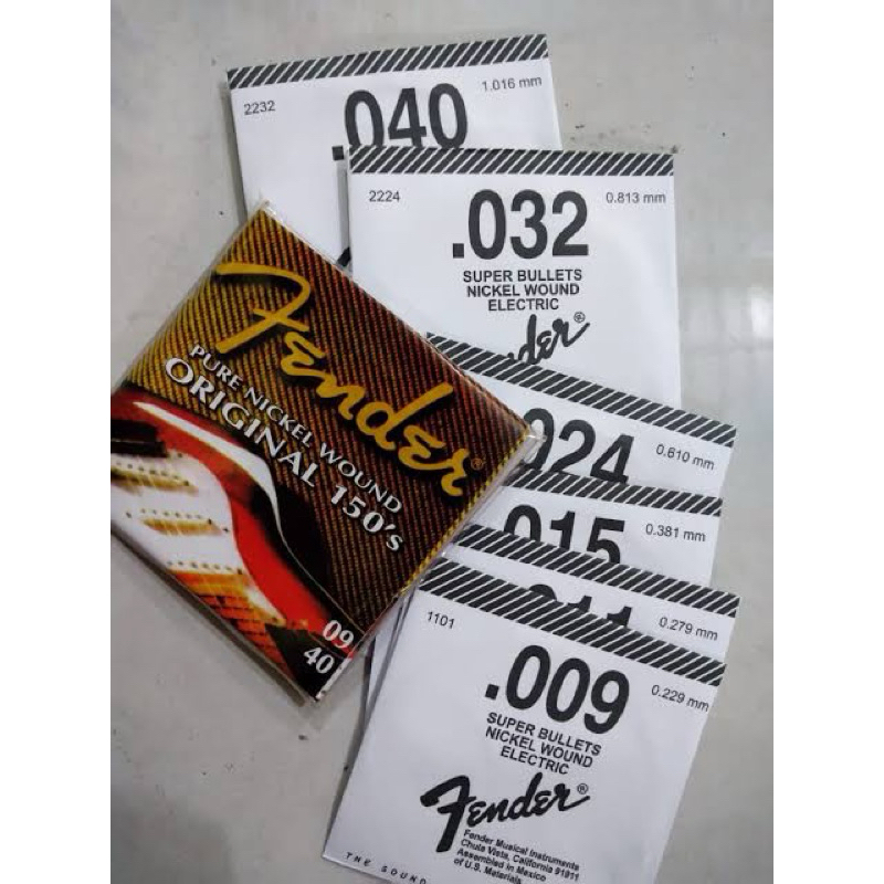 Jual SENAR GITAR ELEKTRIK AKUSTIK FENDER NO. 1 2 3 4 5 6 SATUAN / 1SET ...