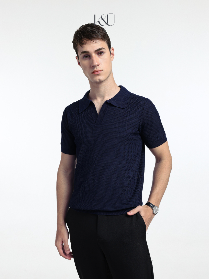 Jual KUKAI Man | Camden Polo Knit Top - Kaos Polo Rajut Pria - Kaos ...