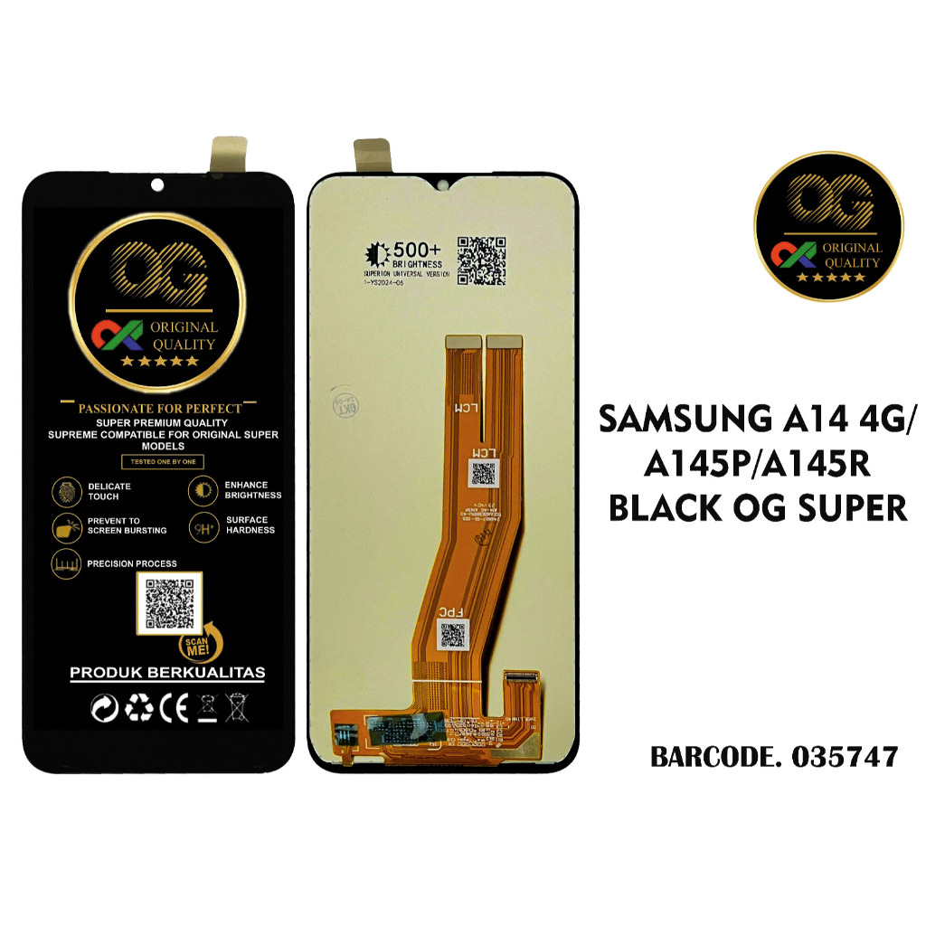 Jual LCD+TS SAM A14 4G/A145P/A145R 40 PIN SMALL SOKET BLACK ORI OG ...