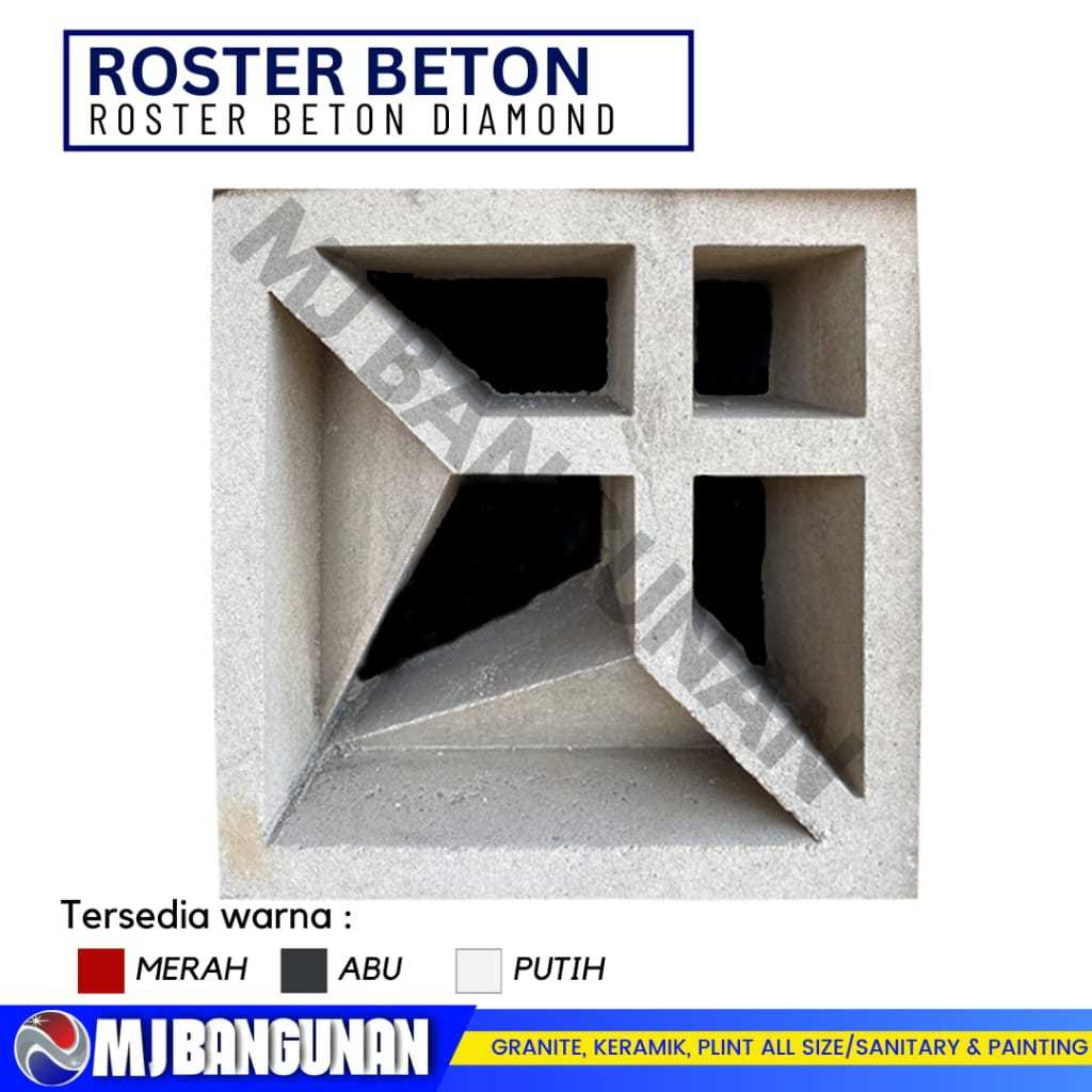 Jual Roster Beton Minimalis Ukuran 20x20 Roster Motif Diamond Warna ...