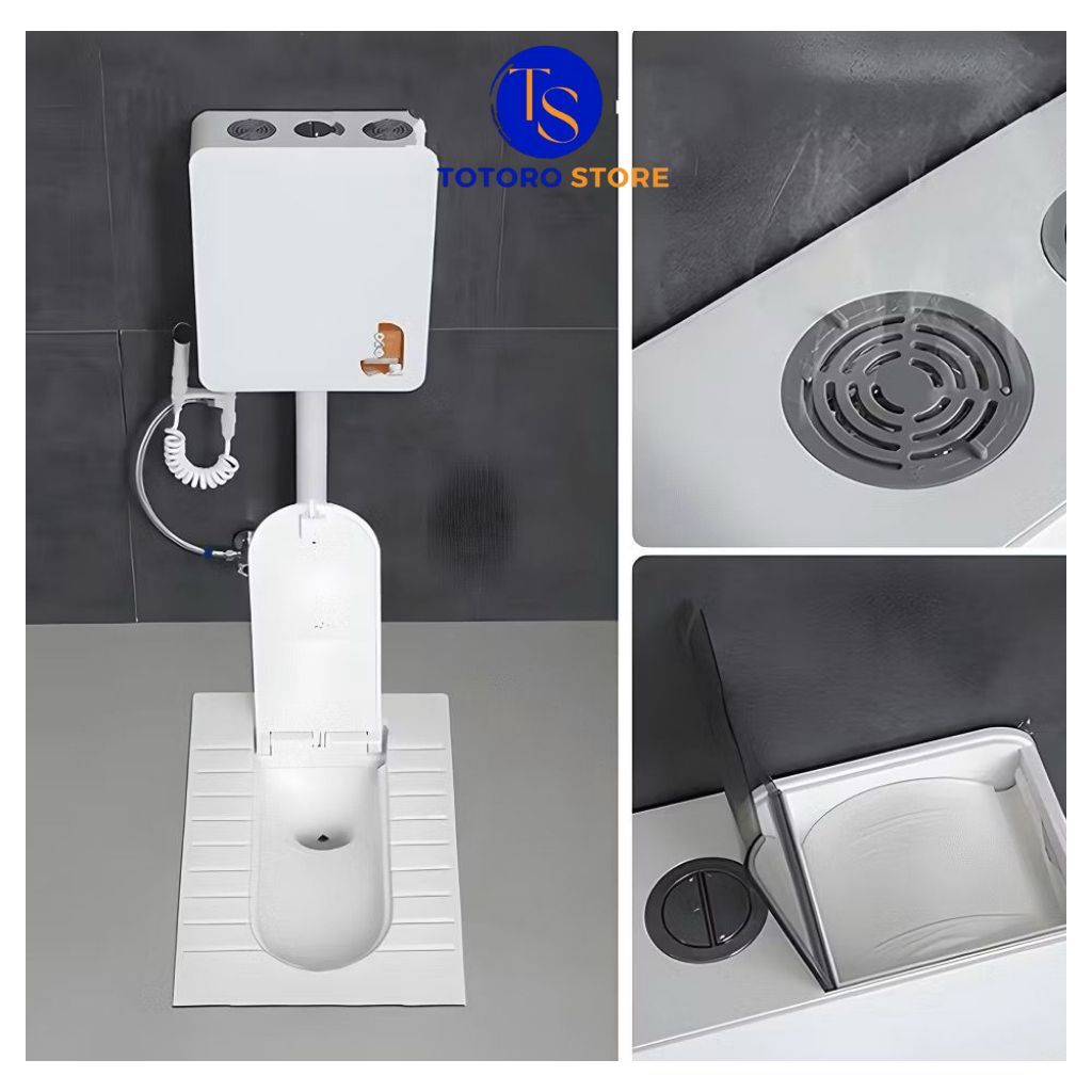 Jual Kloset Jongkok Mr.Tao 1 Set dengan Penutup Otomatis, WC Jongkok Modern Hemat Air, 5. Kloset ...