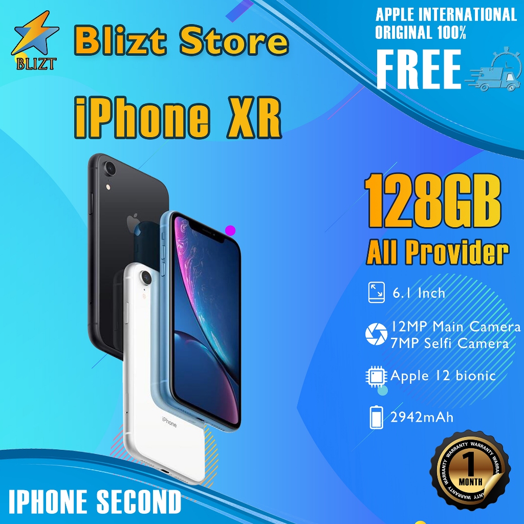 Jual iPhone XR 128GB Second/Bekas Original100% All Sim Silent-Camera Fullset Mulus Normal Like ...