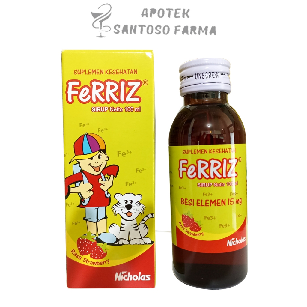 Jual FeRRIZ Sirup 100ml Vitamin Zat Besi Anak | Shopee Indonesia