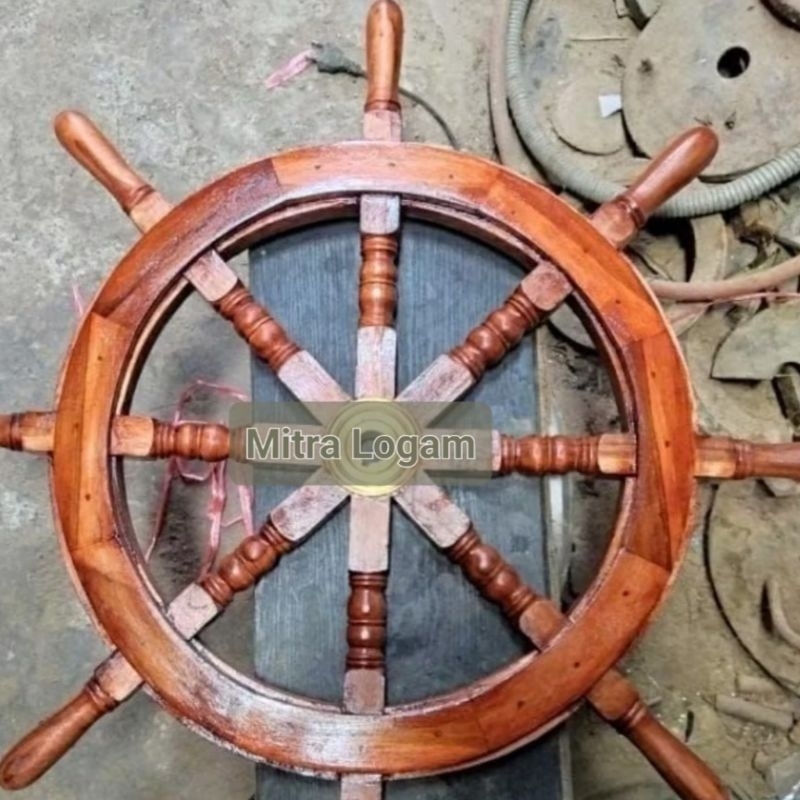 Jual Setir Kapal Kayu Jati / Kemudi Kapal KAYU JATI / STIR KAPAL ...