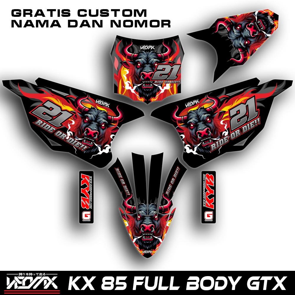 Jual DECAL STIKER BEBEK STANDAR KX 85 FULL BODY GRASSTRACK GESTREK ...