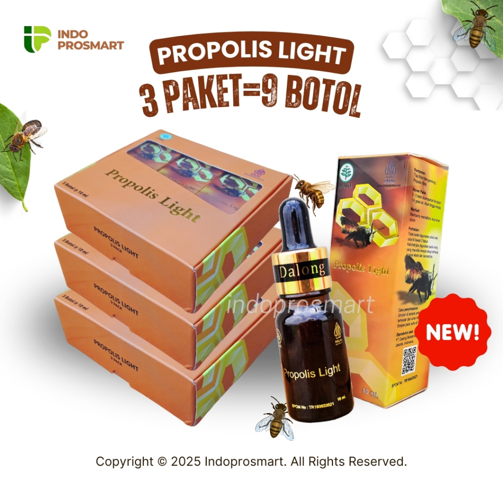 Jual Propolis Light Original (3 Paket Isi 9 Botol) | Shopee Indonesia