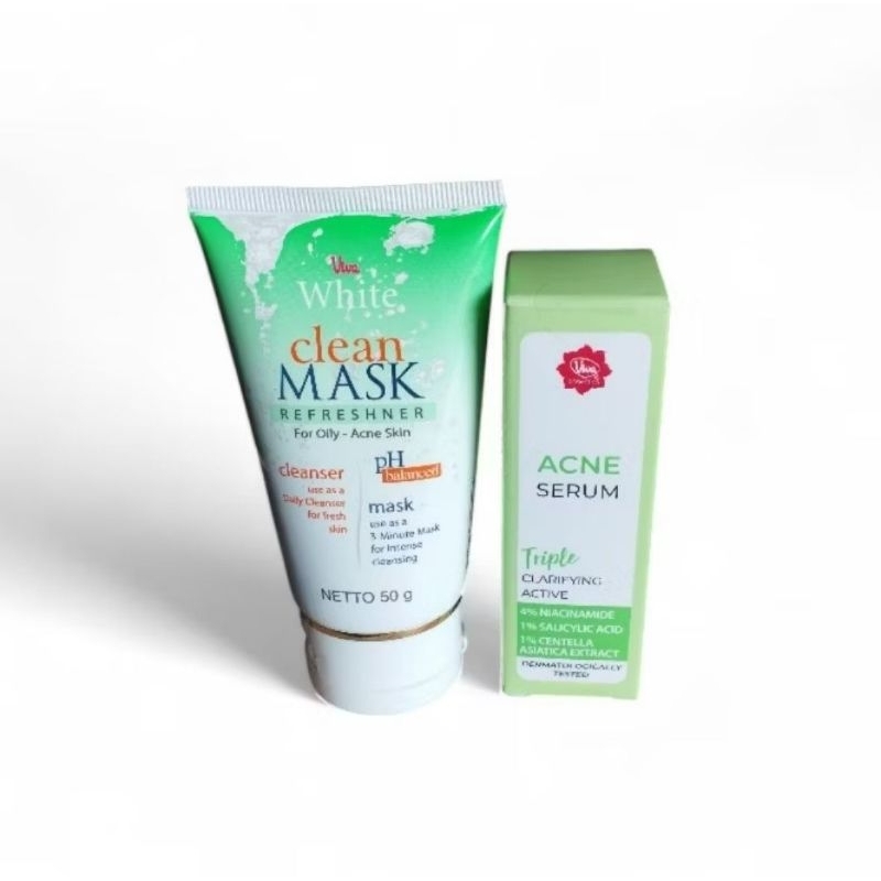 Jual Paket Viva 2in1 ( clean mask for oily + serum acne ) | Shopee ...