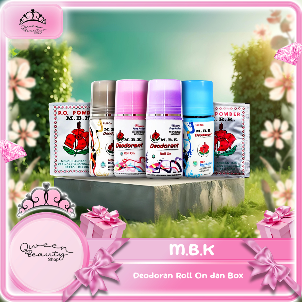 Jual MBK Deodoran Roll On dan Box / Bedak Tawas / Penghilang Bau Badan / PO Powder MBK | Shopee ...