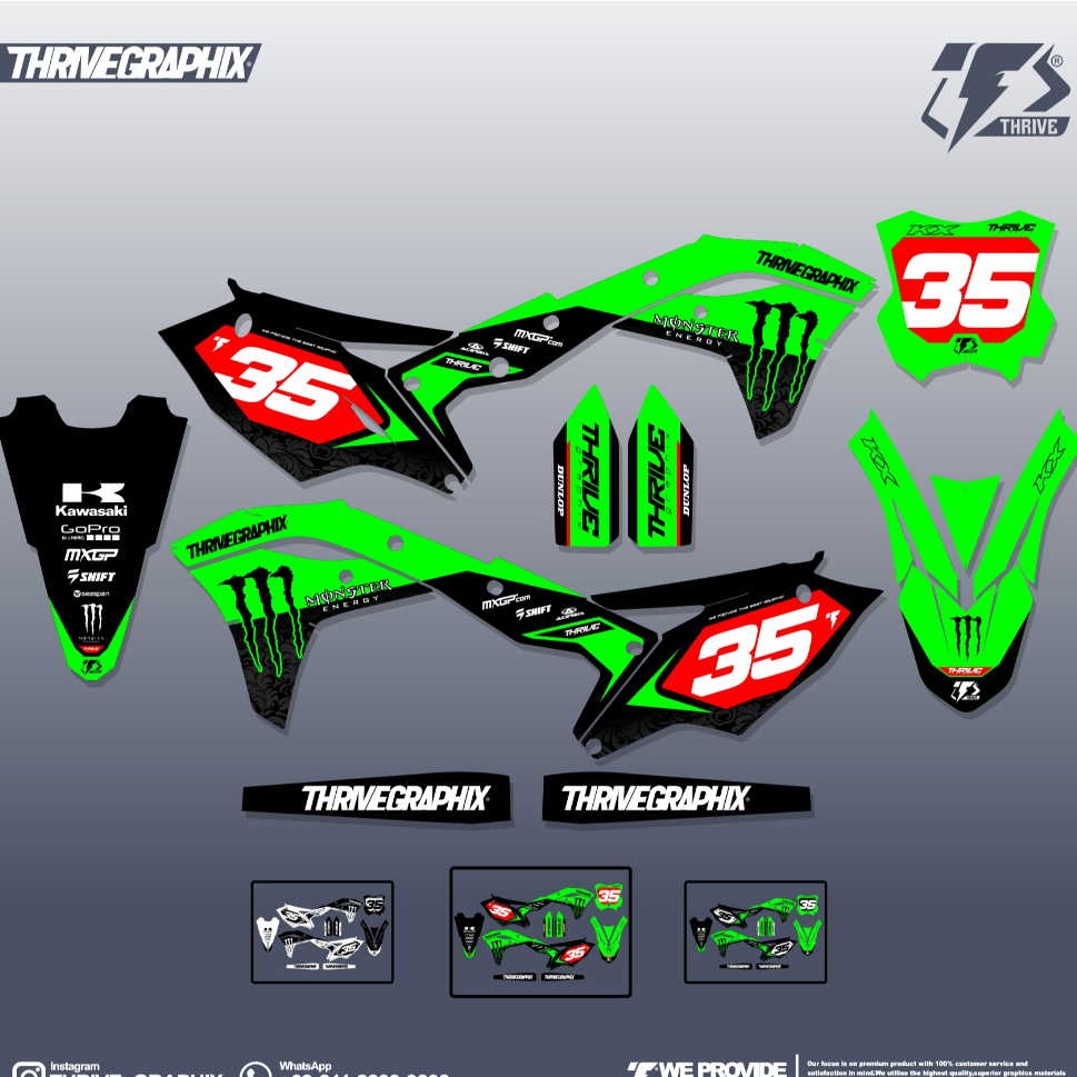 Jual DECAL KX 450 CUSTOM DESIGN FULL BODY SUPER GLOSSY | Shopee Indonesia