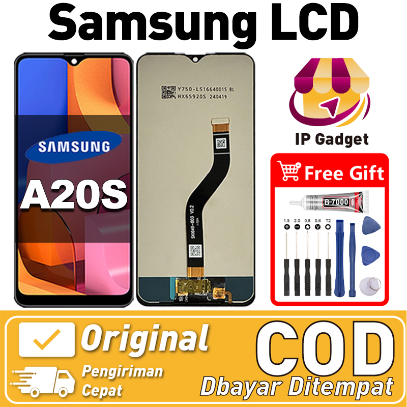 Jual LCD SAMSUNG A20S Original 100% LCD TOUCHSCREEN Fullset For Glass ...