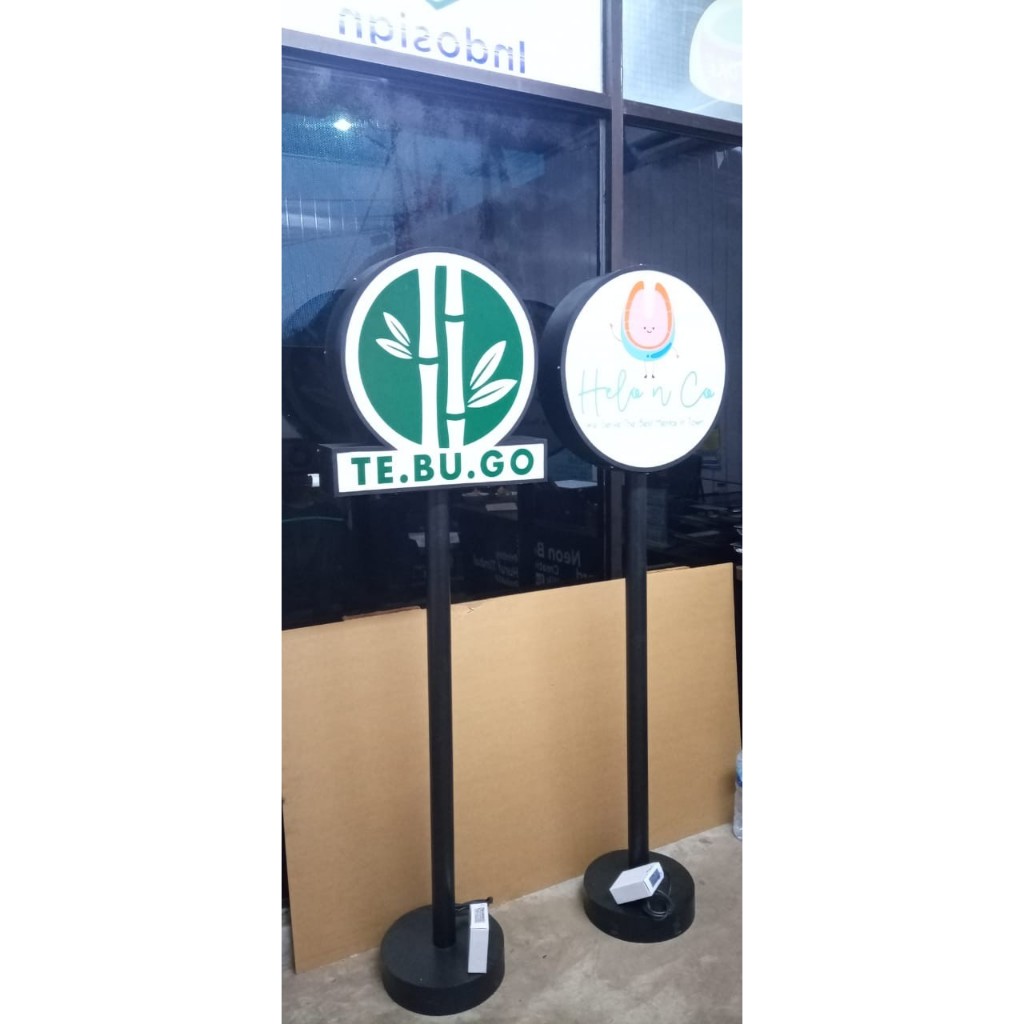 Jual Neon Box Standing Portable 30 cm 2 sisi | Shopee Indonesia