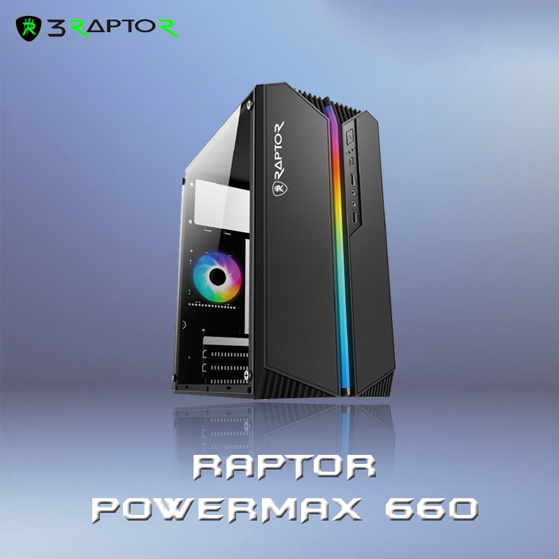 Jual Casing Gaming/PC/Office RAPTOR POWERMAX 660 - with PSU NERRO-600 ...