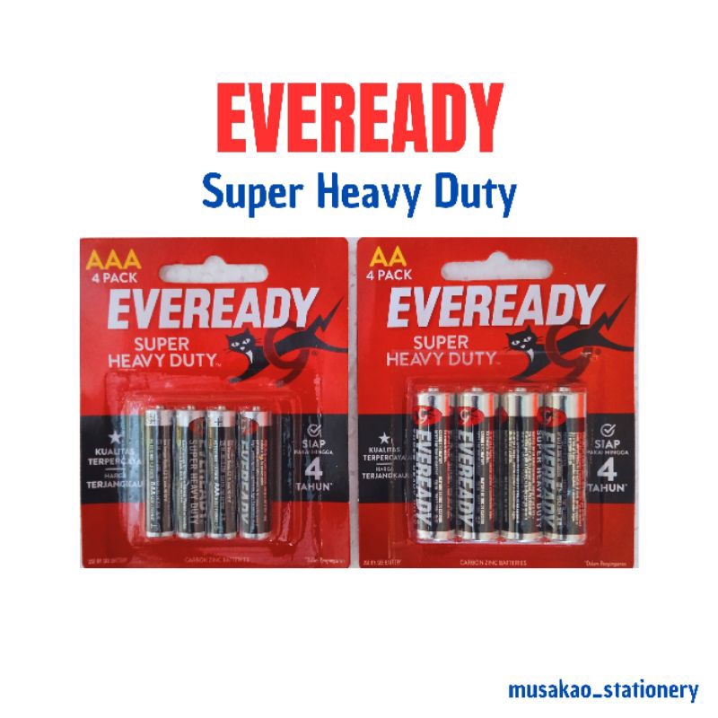 Jual Baterai Eveready Ukuran AAA Super Heavy Duty [1 pack isi 4 pcs ...