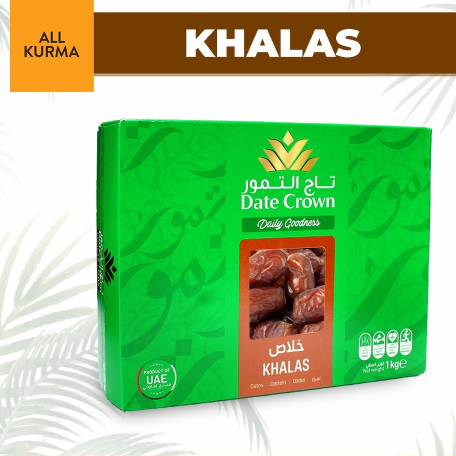Jual Date Crown Kurma Khalas (1kg) dari UAE in Box | Shopee Indonesia