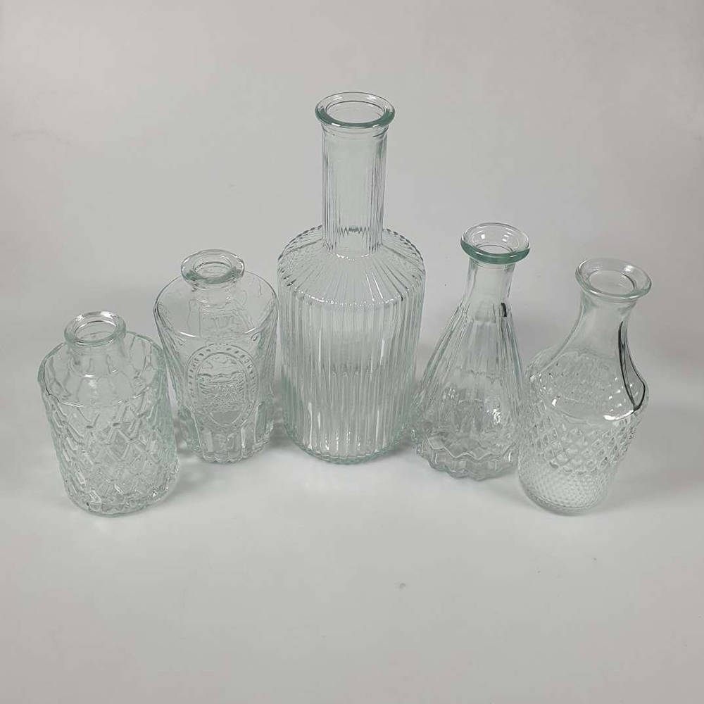 Jual FYANYY Vas Bunga Botol Kaca Estetik Multifungsi Flower Vases 5 PCS ...