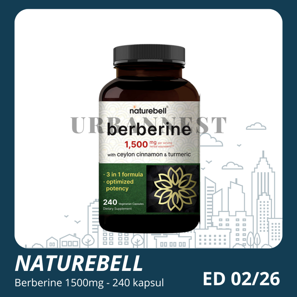 Jual Naturebell Berberine HCL 1500mg Ceylon Turmeric 240 kapsul ...