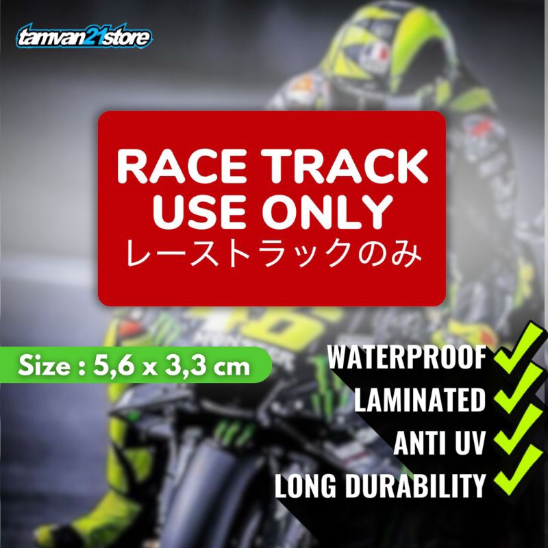 Jual STICKER RACE TRACK USE ONLY JAPAN | Shopee Indonesia