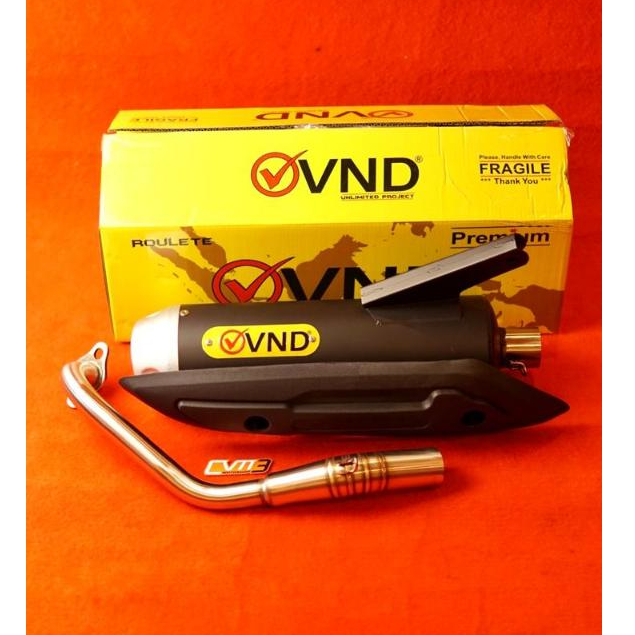 Jual TERMURAH! Knalpot VND Roulette Beat Scoopy Spacy FI 110 Mio Karbu ...
